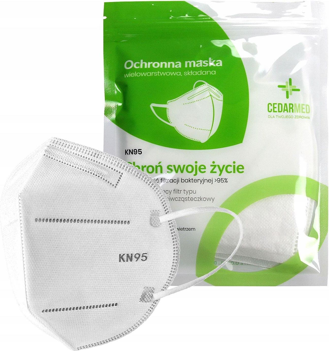 10X Maska Maseczka Kn95 Polska Marka Ffp2 N95 95% - Ceny i opinie ...