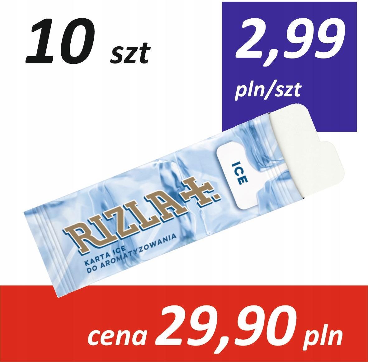 10X KARTA AROMATYZUJĄCA RIZLA ICE - (2,99 SZT) - Ceny i opinie - Ceneo.pl