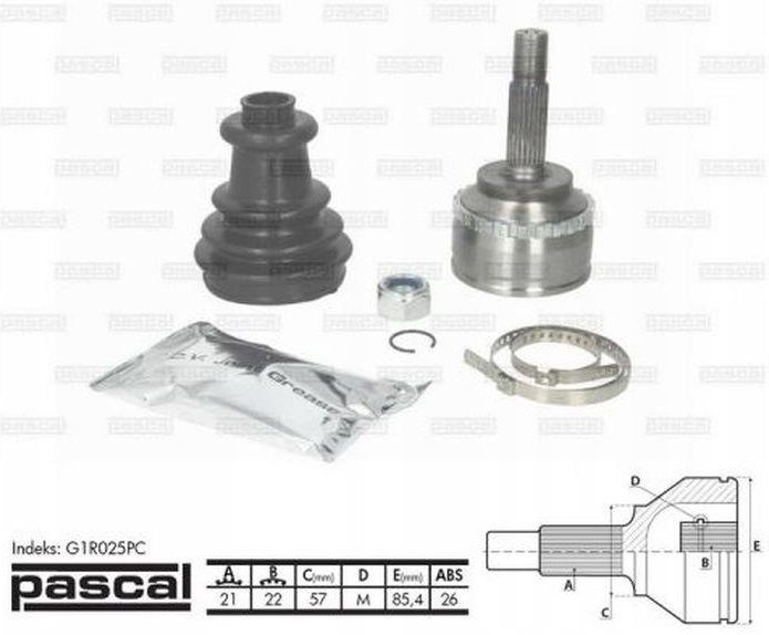 Przegub PRZEGUB PASCAL RENAULT: KANGOO KC0/1,FC0/1 G1R025PC - Opinie i ...