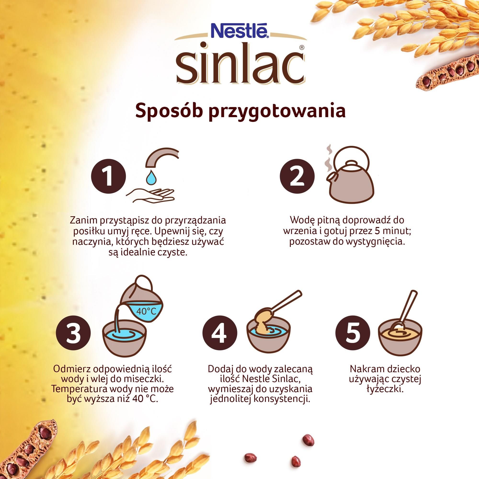 Nestle Sinlac Bezglutenowy Produkt Zbożowy Bez Laktozy Soi dla ...