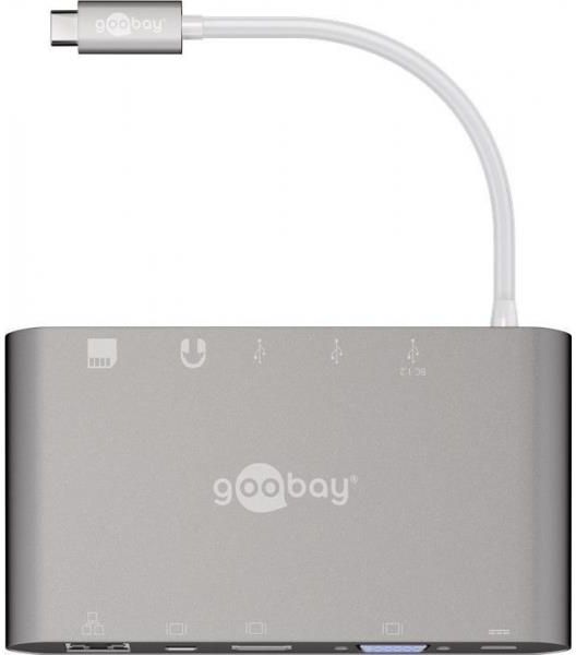 GOOBAY ADAPTER HUB 8W1 USB-C / USB 3.0 HDMI RJ45 JACK 3,5 (62113 ...
