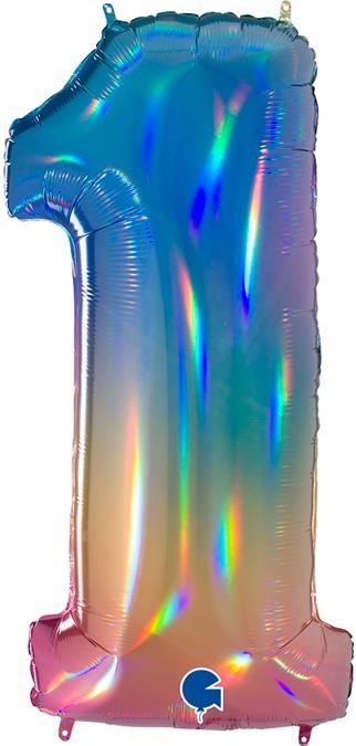 TĘCZOWY BALON NUMER 1 BALON NA HEL - Ceny i opinie - Ceneo.pl