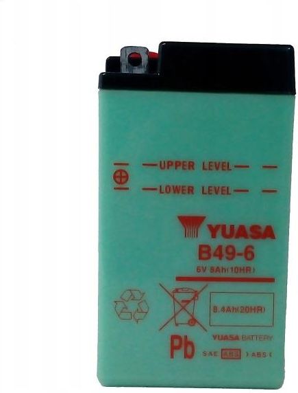 AKUMULATOR YUASA MOTOCYKLOWY B49-6 6V 8.4AH - opinie i ceny na Ceneo.pl