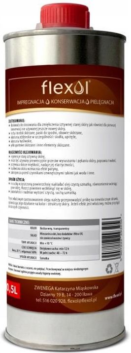 Flexol Olej Do Skór 0,5 CML Konserwacji Pielęgnacji - Ceny i opinie ...