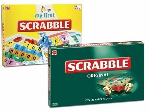 MATTEL SCRABBLE ORGINAL+SCRABBLE MY FIRST - Gra planszowa. Ceny i ...