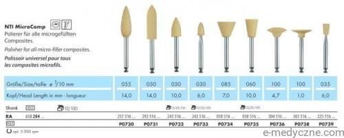 Nti-Kahla Gmbh (Niemcy) Gumki Polerskie Microcomp P0730-P738 Na Kątnicę Do Kompozytów - ceny i ...
