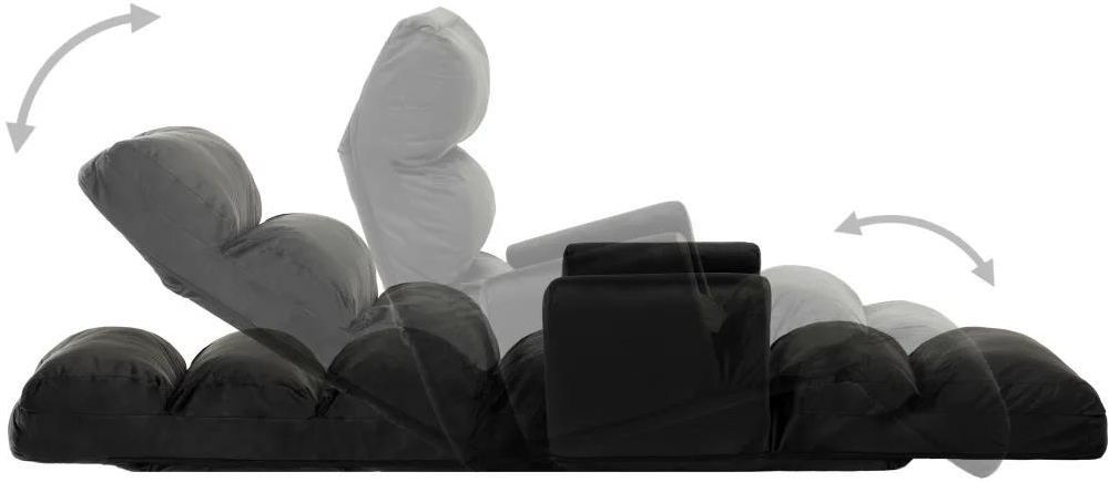 SOFA PODŁOGOWA Z PODŁOKIETNIKAMI CZARNA 288578 - Opinie i atrakcyjne ...