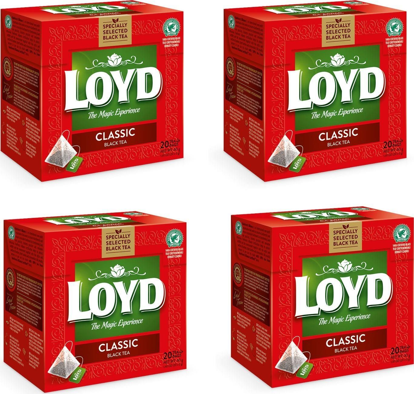 Herbata Loyd Herbata Classic Black Tea 4 x 20 Piramidki - Ceny i opinie ...