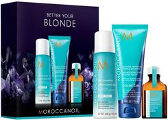 Zestaw dla kobiety Moroccanoil Better Your Blonde Zestaw Minikosmetyków Do Włosów Blond Szampon ...