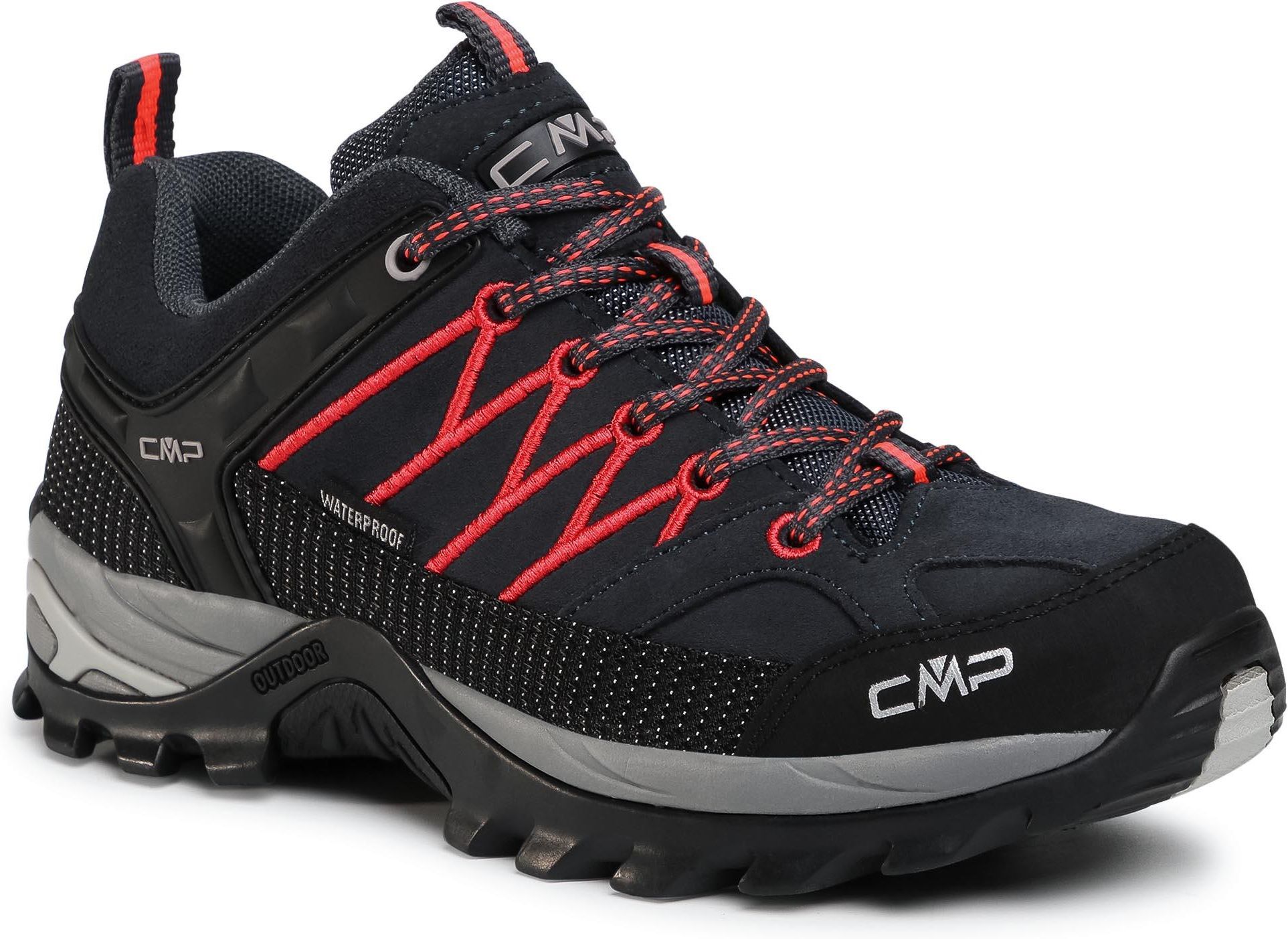 Buty trekkingowe Cmp Rigel Low Wmn Wp 3Q13246 Antracite Red Fluo 45Uf ...