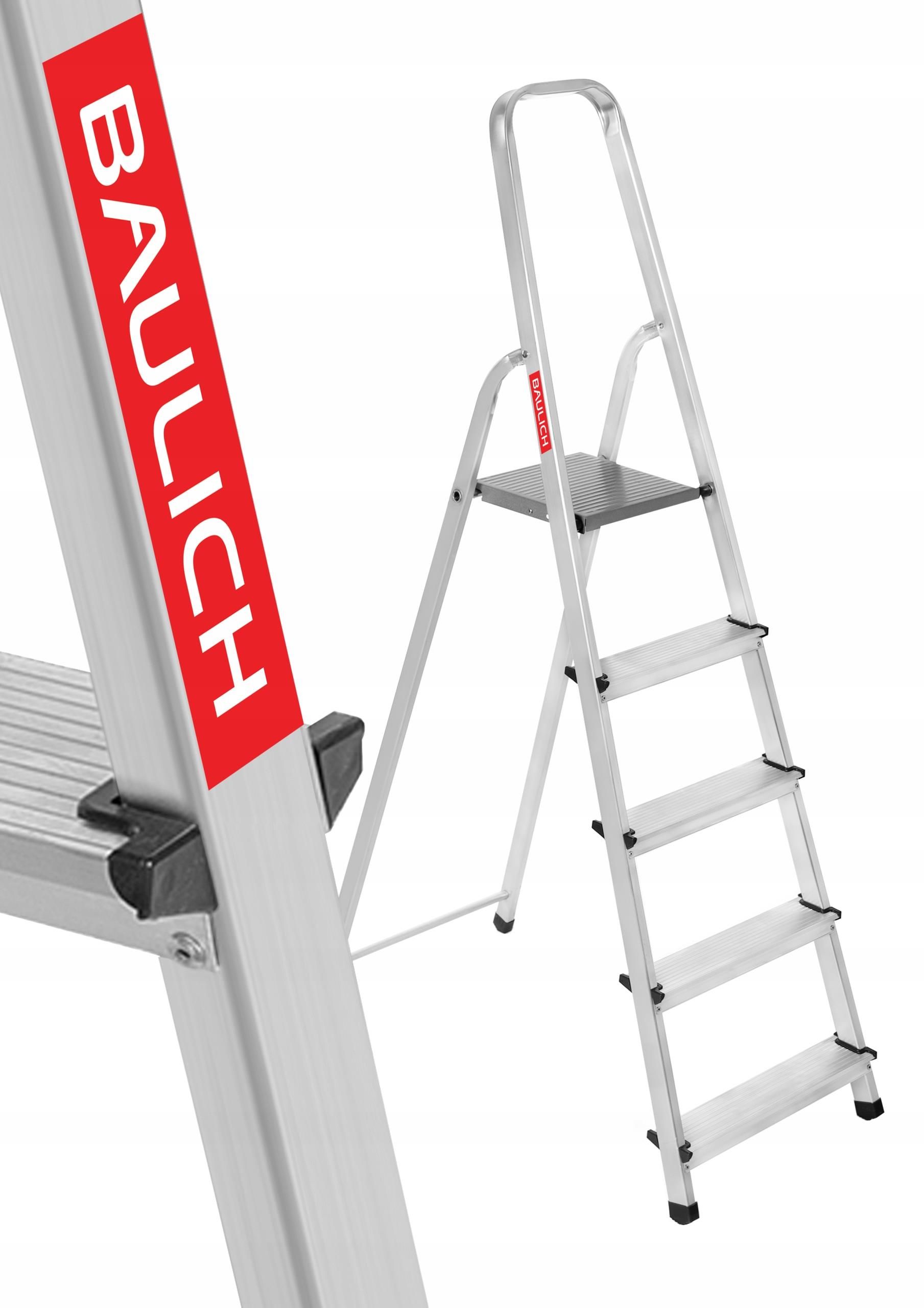 Baulich Drabina Aluminiowa Domowa 5 Stopniowa 2,97m 125kg - Opinie i ...