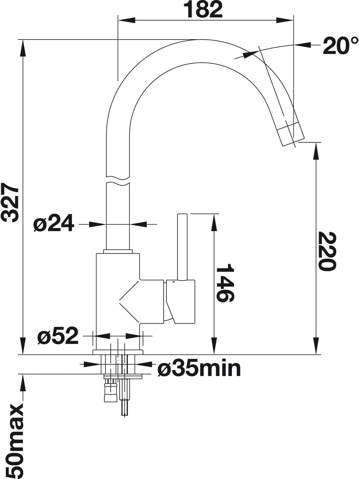 Blanco Mida Silgranitlook Czarny (526145) - Bateria kuchenna, typ ...