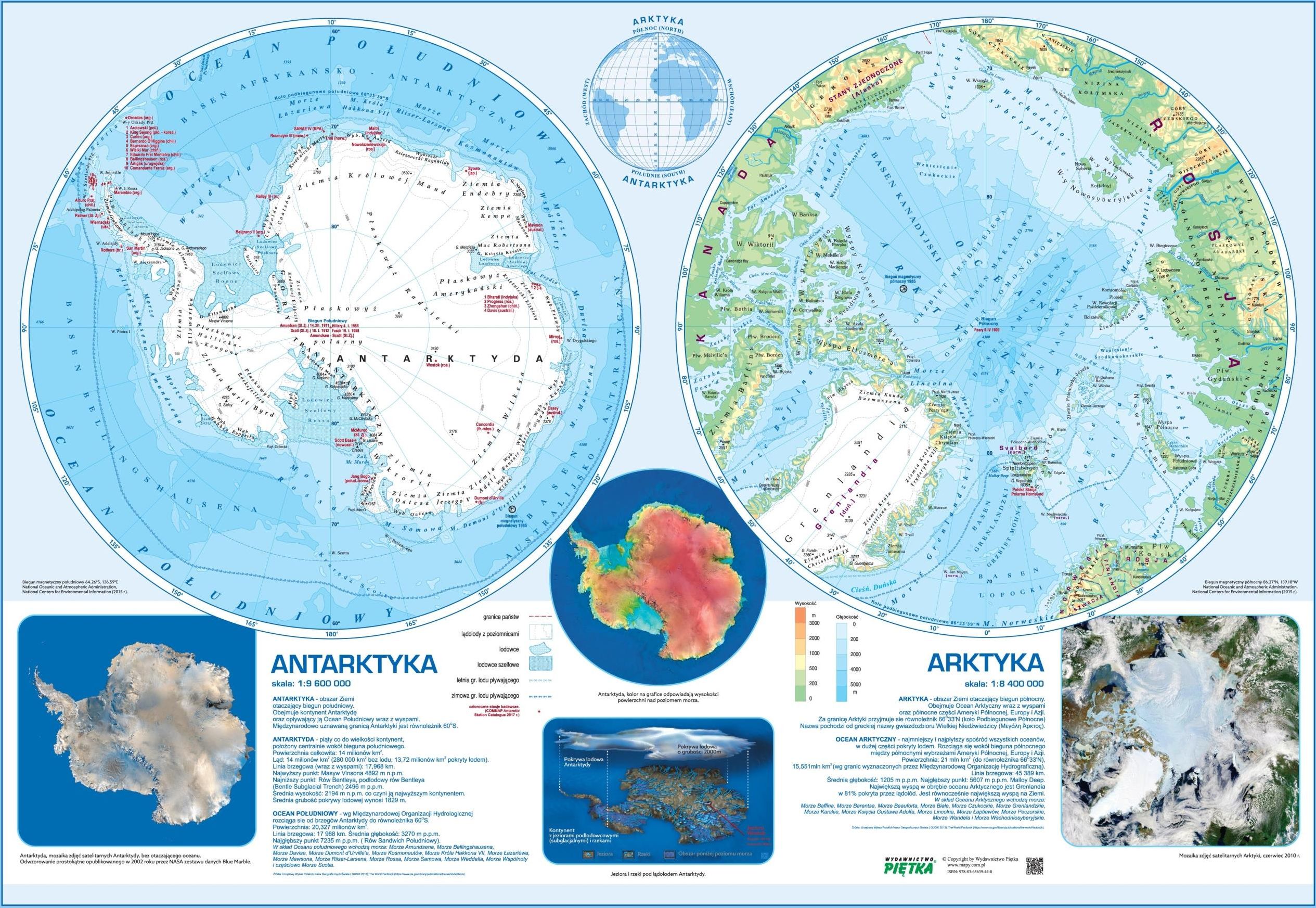 Mapa Ścienna Arktyki Oraz Antarktyki Z Antarktydą - Ceny i opinie ...