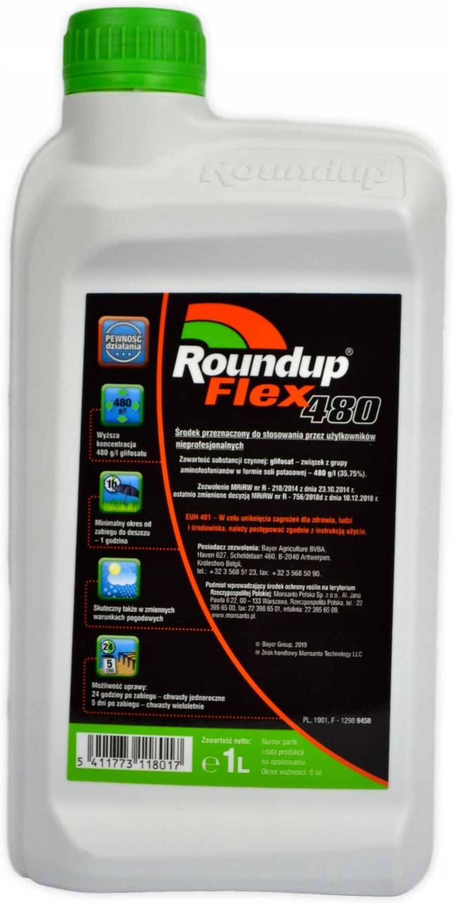 Roundup Flex 480 1L Bayer Totalny Herbicyd - Ceny i opinie - Ceneo.pl
