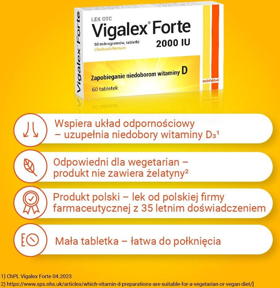 Vigalex Forte 2000Iu 60tabl. - Opinie i ceny na Ceneo.pl