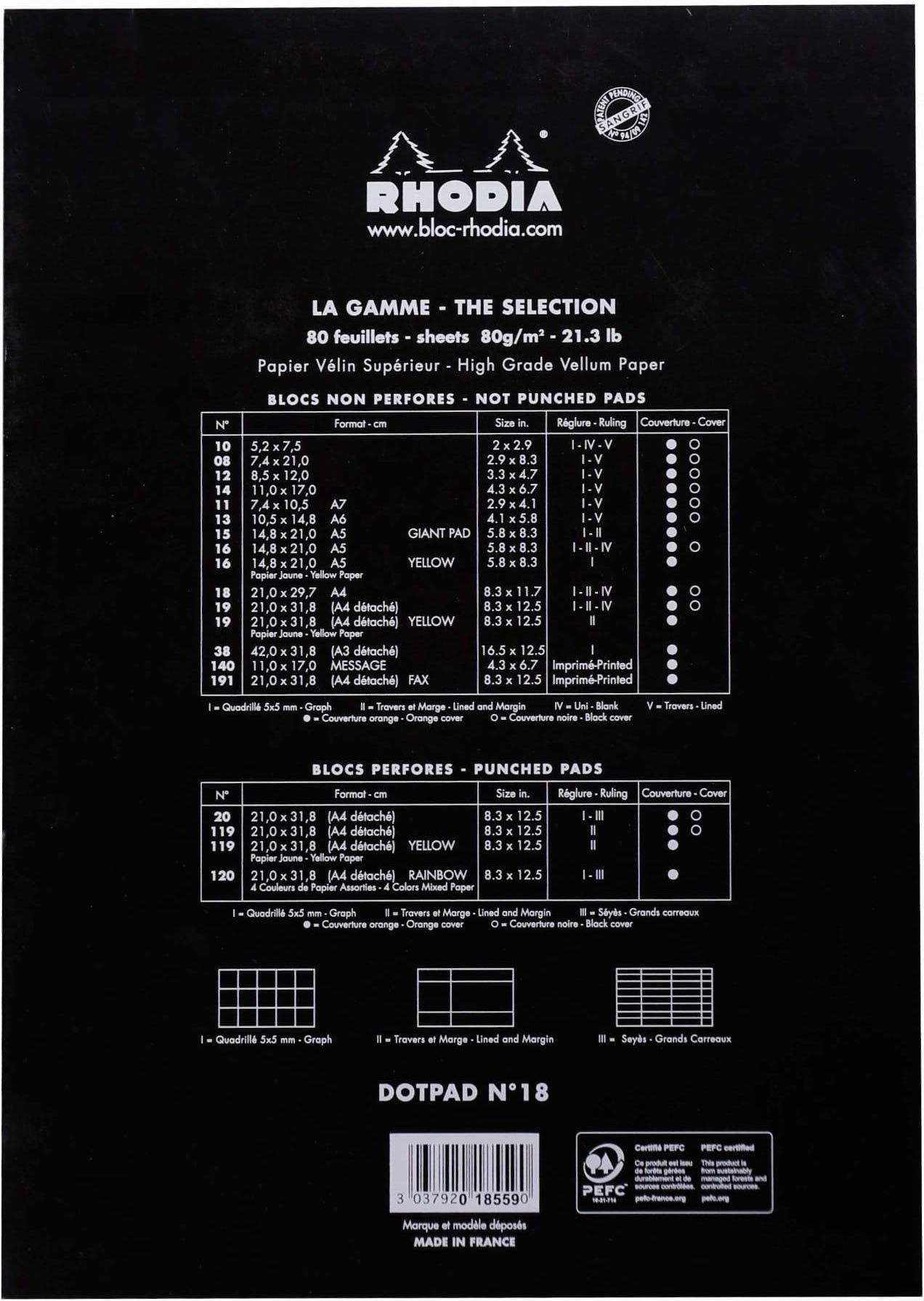 Blok Rhodia N°18 A4 21X29,7 Cm Kropki Czarny - Ceny i opinie - Ceneo.pl