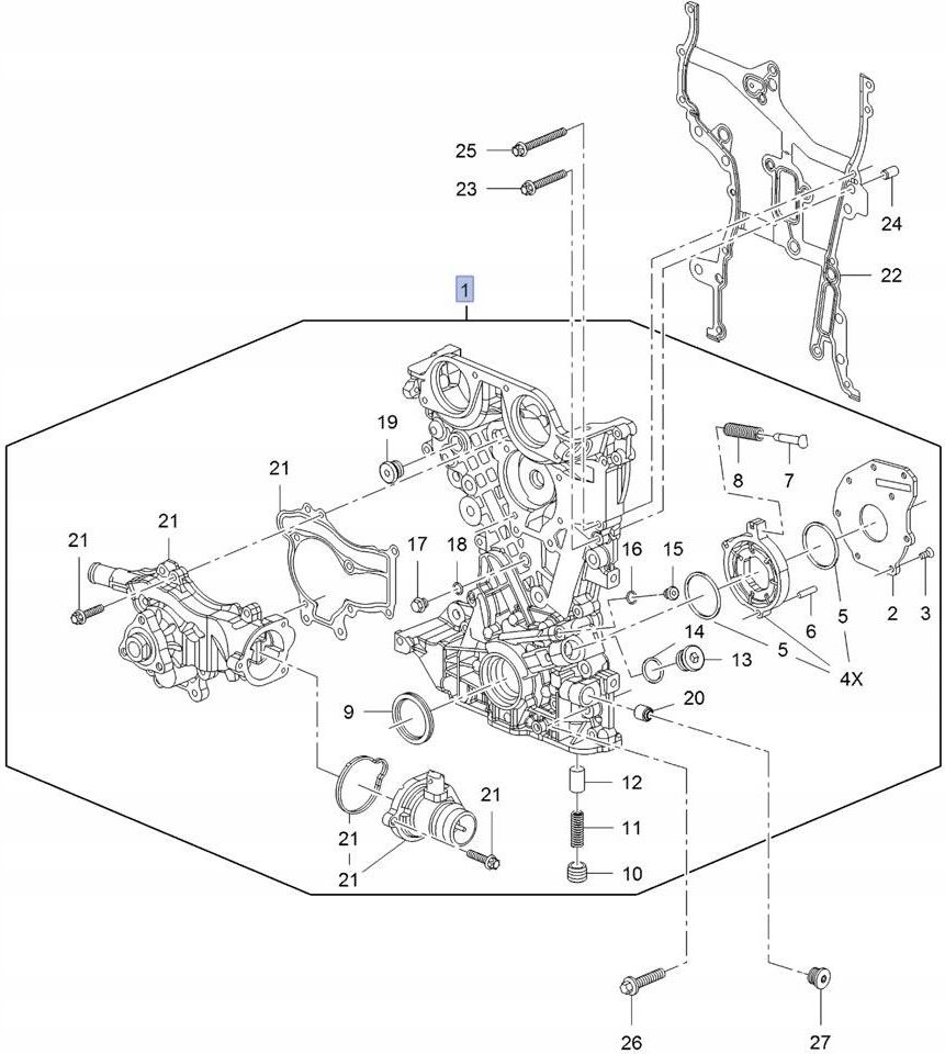 POKRYWA POMPA OLEJU WODY TERMOSTAT OPEL MERIVA B 25199425 - Opinie i ...