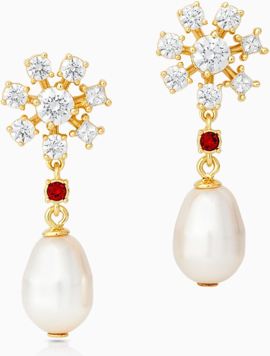 Penélope Cruz Icons of Film Pearl Pierced Earrings, Red, Gold-tone ...
