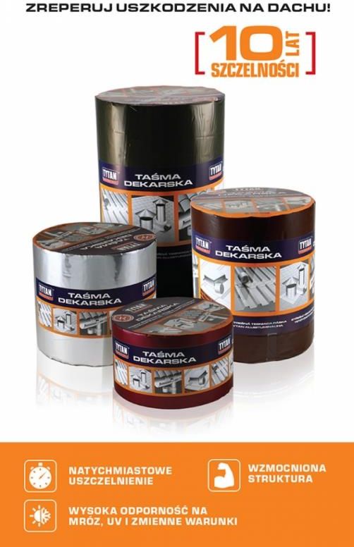 TAŚMA DEKARSKA BITUM TYTAN 30CM*10MB BRĄZ CIEMNY BITUM3010 - opinie i ...