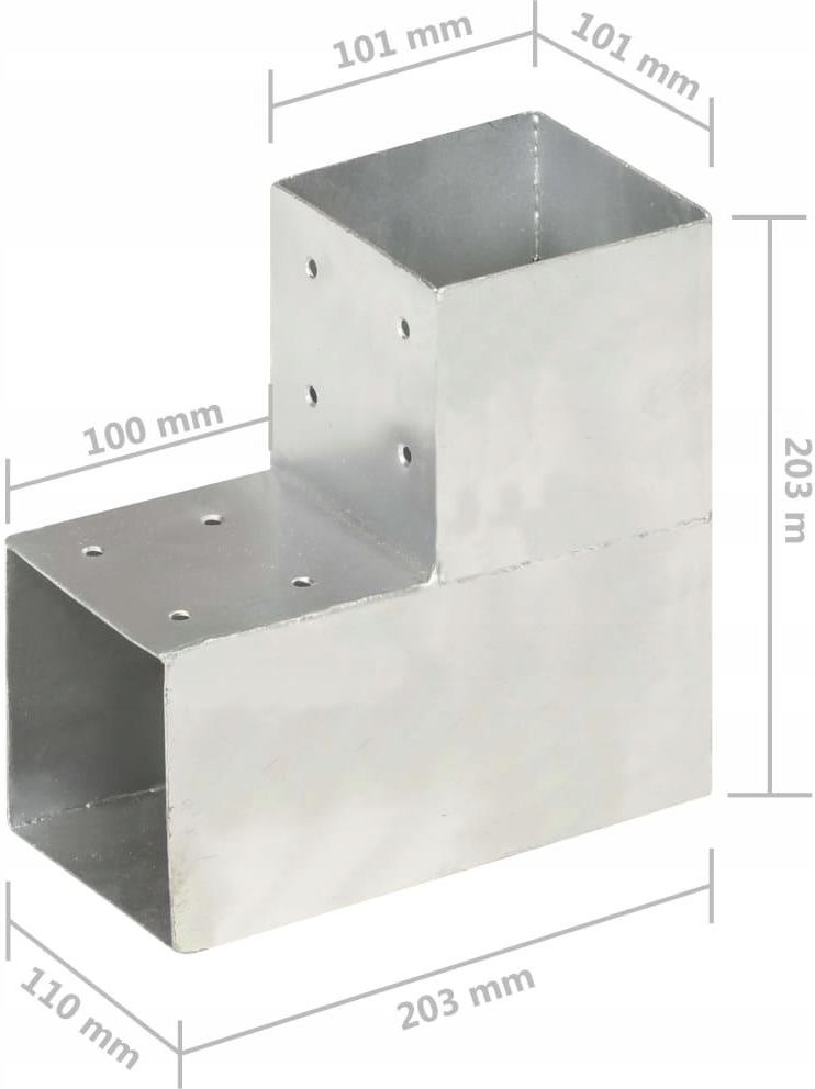 ŁĄCZNIKI DO SŁUPKÓW W KSZTAŁCIE L, 4 SZT., METALOW 145478 - Ceny i ...