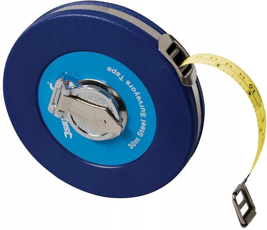 Taśma miernicza Silverline Taśma Miernicza Miara Stalowa Geodezyjna 30M ...