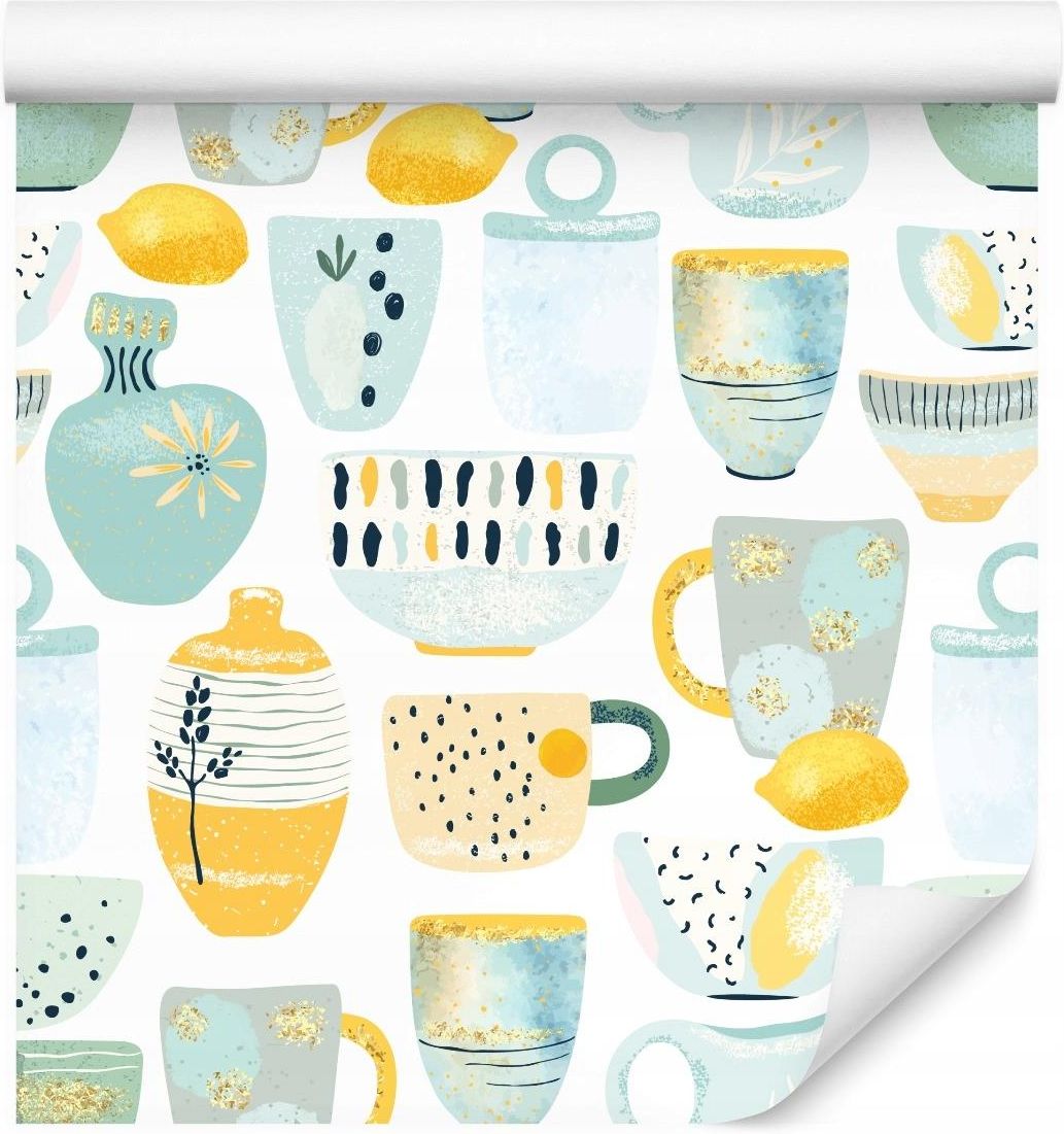 TAPETA KOLOROWE WAZONY KUBKI CYTRYNY DO JADALNI - Opinie i ceny na Ceneo.pl