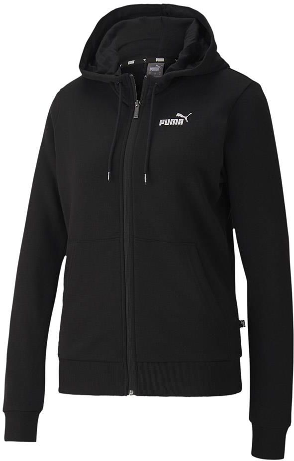 Bluza damska Puma ESS+ Metallic Full-Zip Hoodie czarna 583650 01 - Ceny i opinie - Ceneo.pl