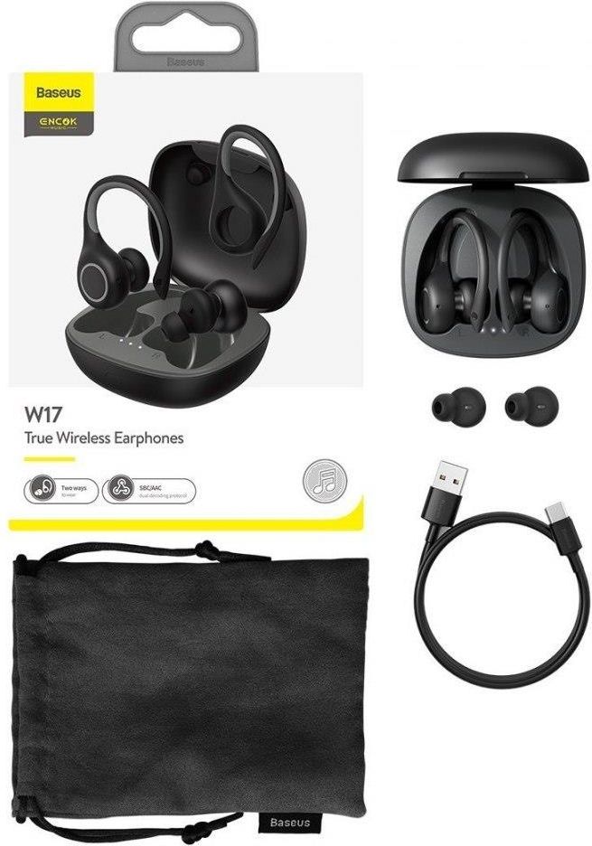 Słuchawki Baseus Encok W17 czarne - Opinie i ceny na Ceneo.pl