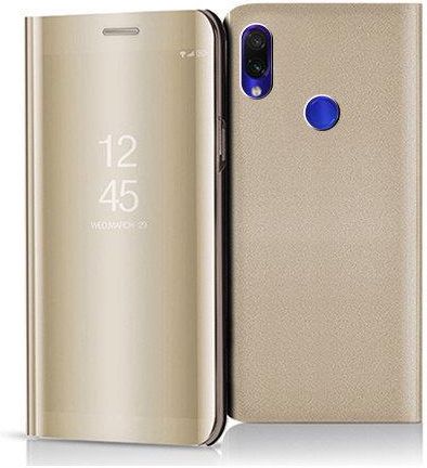 Etuistudio Etui na Xiaomi Redmi Note 7 Flip Clear View z klapką Złoty ...