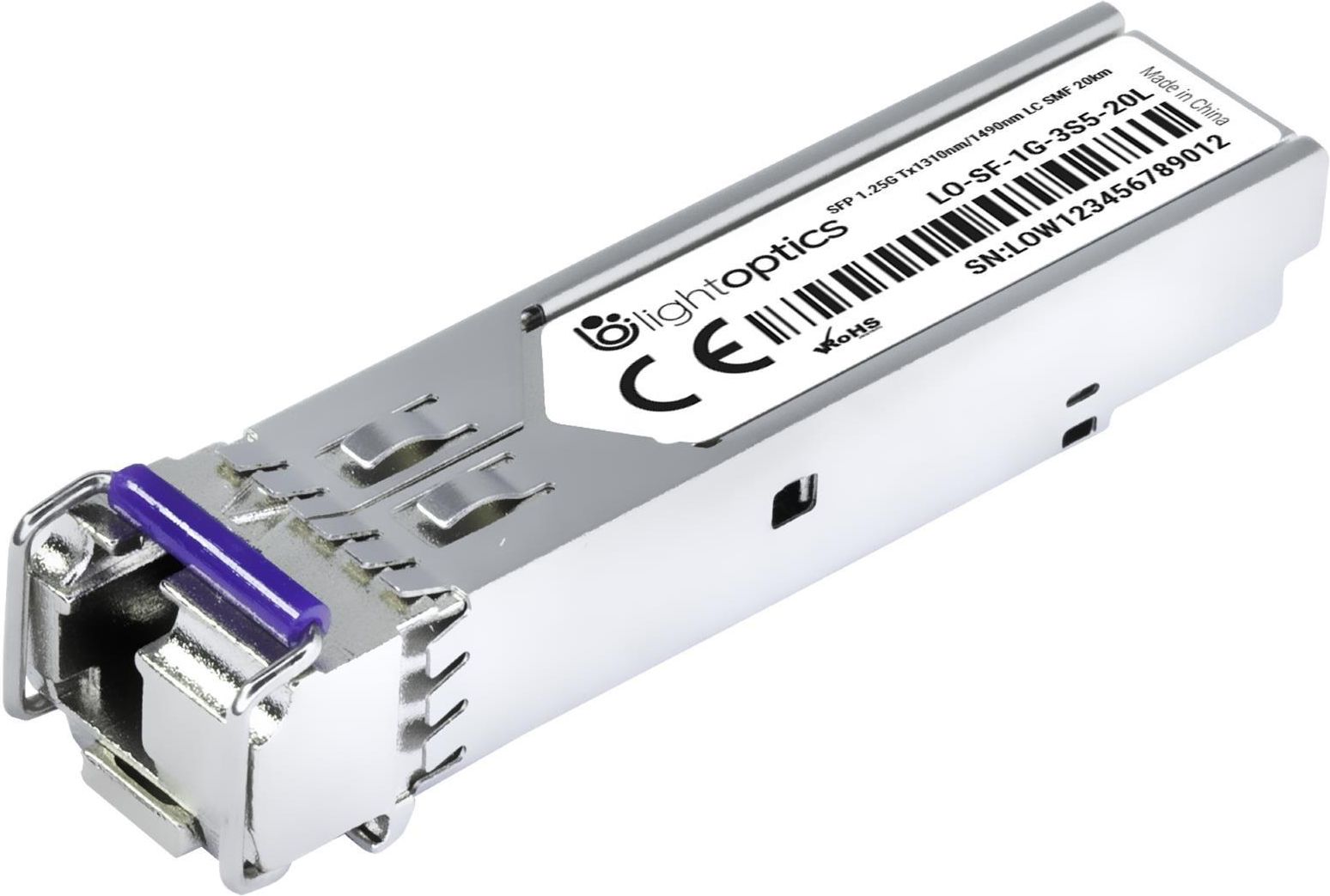 Lightoptics Moduł optyczny SFP BiDi 1.25Gbps Tx-1310nm Rx-1550nm LC SMF ...