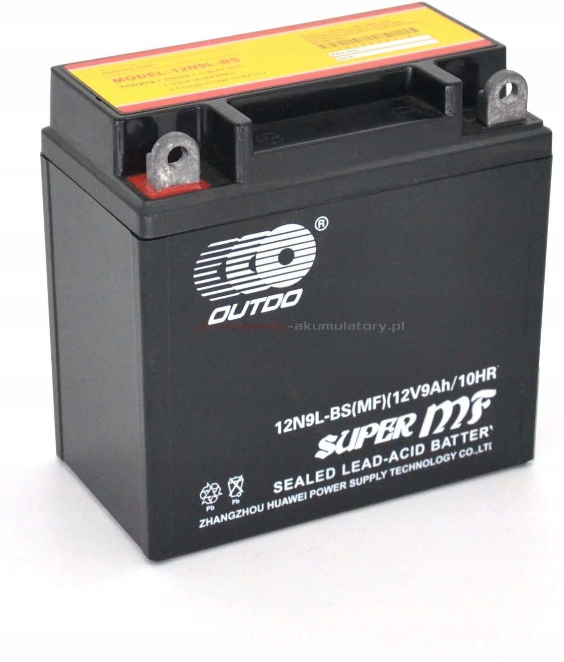 AKUMULATOR OUTDO YB9L-BS 12N9L-BS 9AH 90A GEL - opinie i ceny na Ceneo.pl