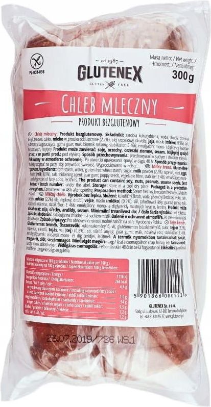 Bezglutenowy chleb mleczny 300g Glutenex - Ceny i opinie - Ceneo.pl