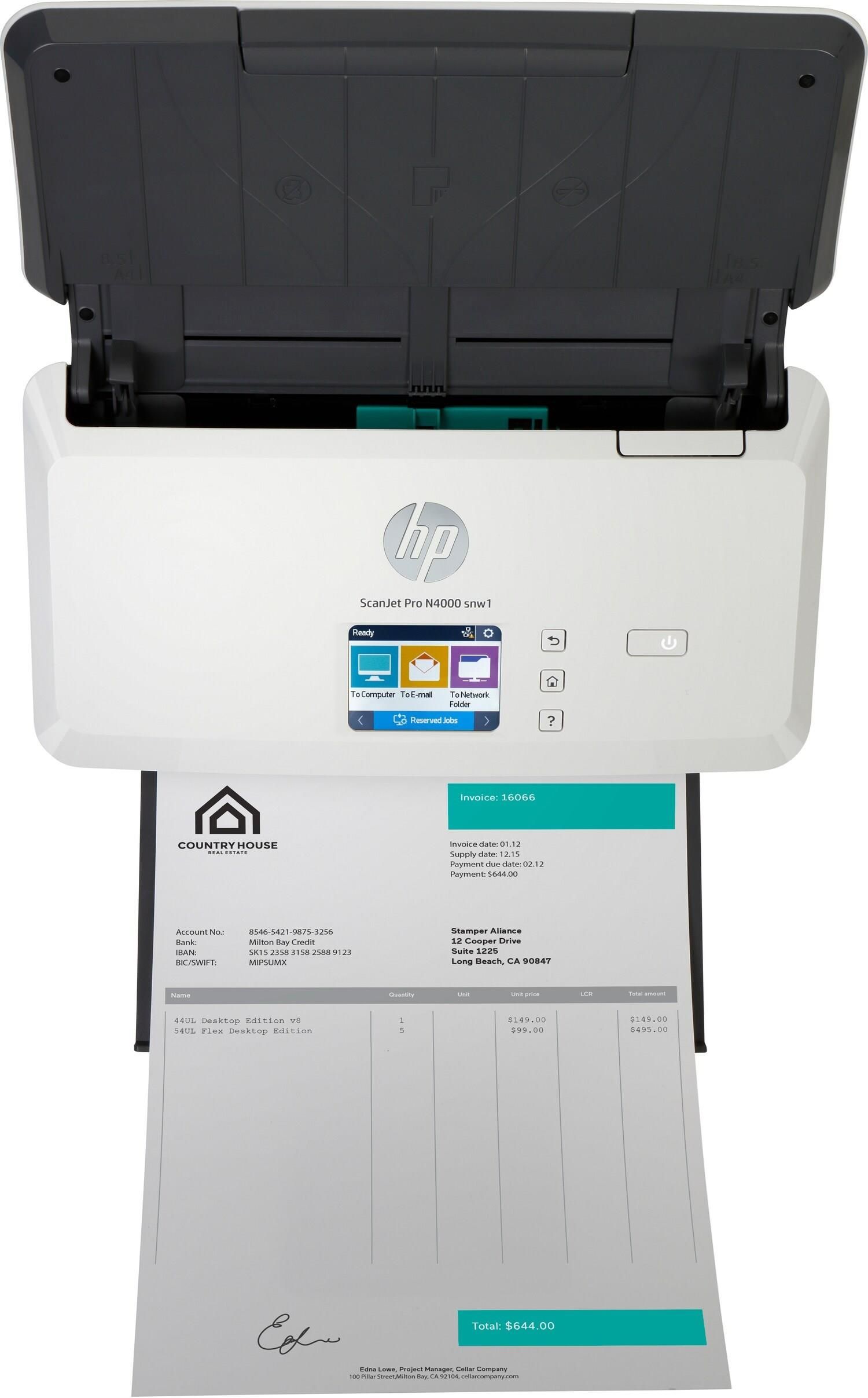 Skaner HP ScanJet Pro N4000 snw1 (6FW08A) - Opinie i ceny na Ceneo.pl
