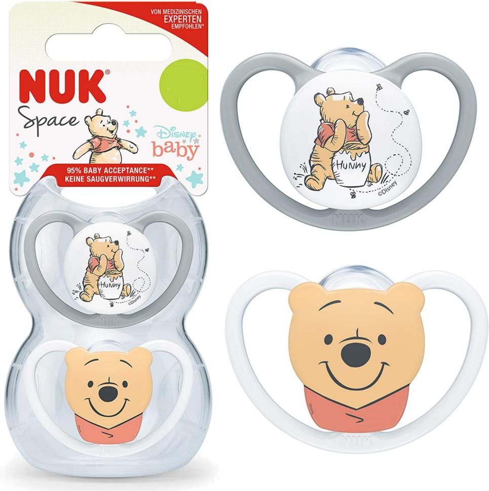 NUK Space Disney Kubuś Puchatek silikonowy 6-18M 2 szt. - Ceny i opinie - Ceneo.pl