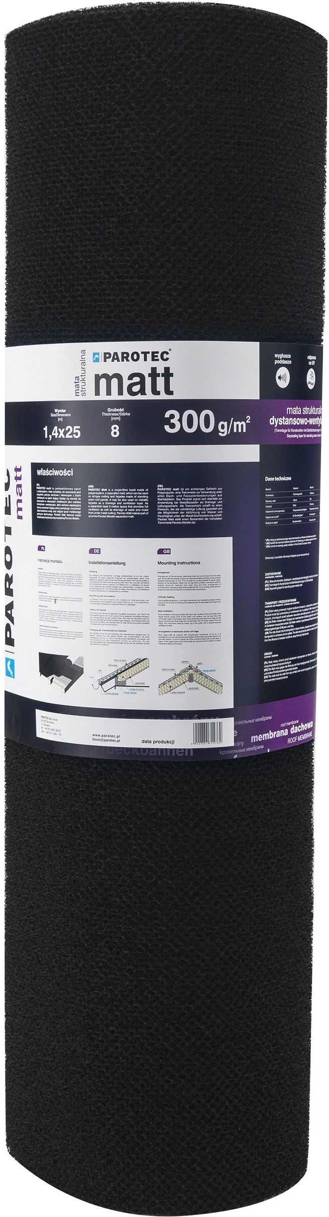 MATA STRUKTURALNA PAROTEC MATT 300G/M2 1,4X25MB 10086 - Opinie i ceny ...