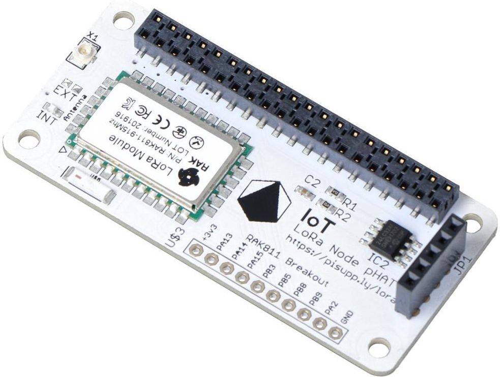 Mikrokontroler Pi Supply IoT LoRa Node pHAT 868MHz/915MHz - nakładka dla Raspberry Pi 4B/3B+/3B ...