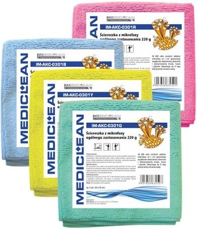 Medisept Ściereczka Z Mikrofazy Zielona 40×40 220G (5 Szt.) - ceny i opinie - Ceneo.pl