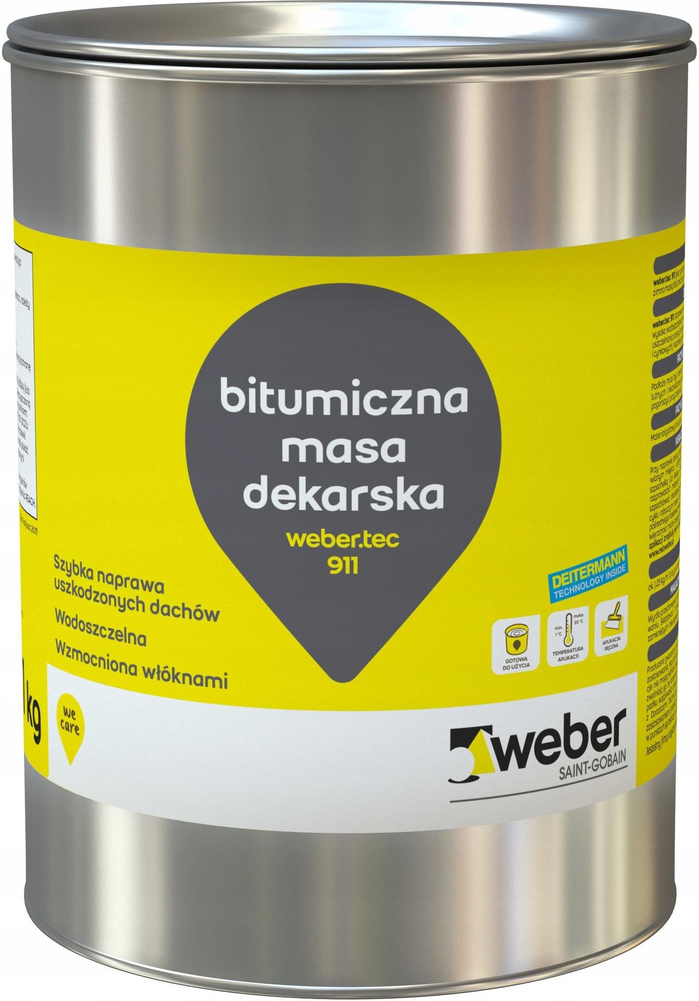 BITUMICZNA MASA DEKARSKA WEBER.TEC 911 1KG 14TEC91101 - Pokrycia dachowe - Opinie i ceny na Ceneo.pl