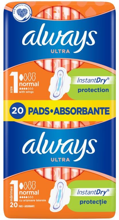 ALWAYS ULTRA NORMAL PODPASKI ZE SKRZYDEŁKAMI 20szt. - Opinie i ceny na ...