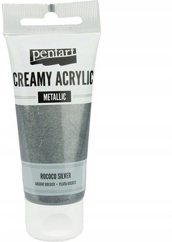 FARBA AKRYLOWA CREAM METALICZNA ROKOKO SREBRO 60ML - Ceny i opinie ...