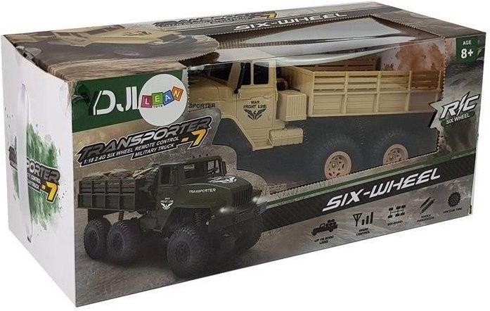 LeanToys Ciężarówka Auto Zdalnie Sterowane 1:18 Wojskowe Piaskowe ...