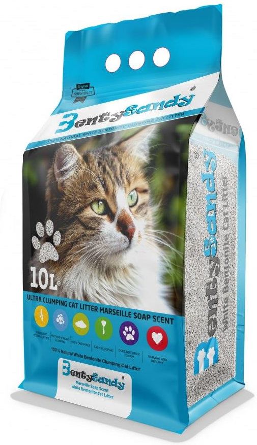 Benty Sandy Marseille Soap Żwirek Bentonitowy Biały 10L - Ceny i opinie - Ceneo.pl