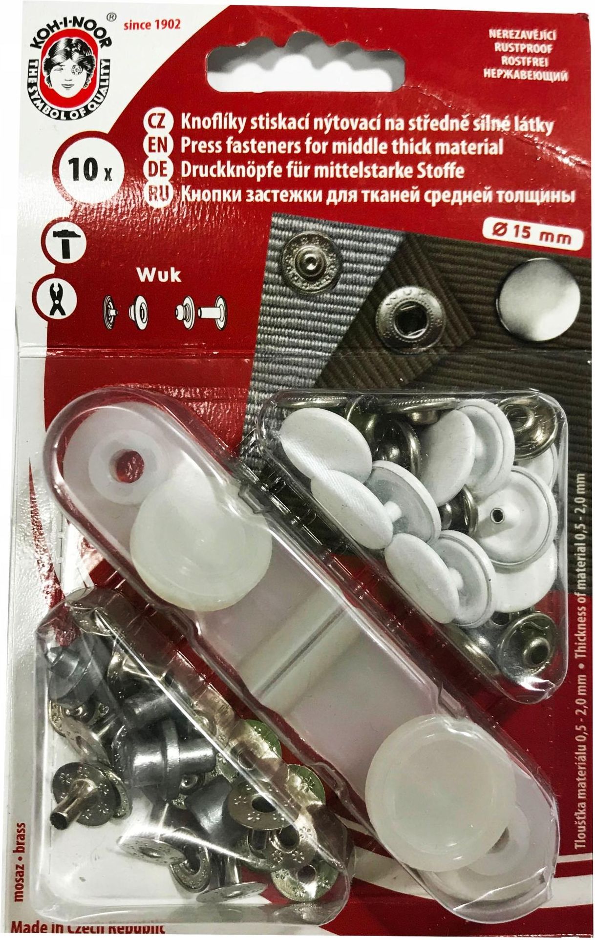 NAPY ZATRZASKI 15MM SREBRNE BIAŁE NAPOWNICA - Ceny i opinie - Ceneo.pl