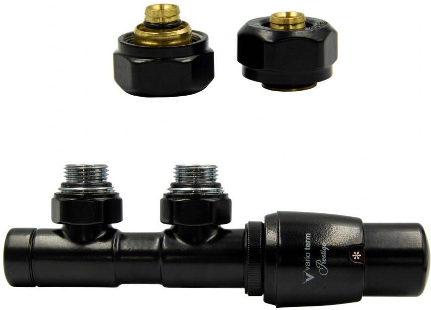 Zawór Vario Term Zawory Termostatyczne 50Mm Twins Czarny Mat Prawy Pex ...