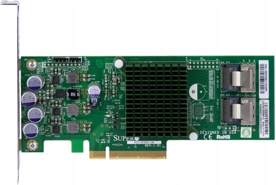 Kontroler Supermicro AOC-S2308L-L8E - PCI Express x8 - SAS,SATA - Low ...