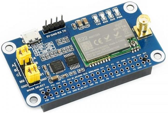 Waveshare Moduł Lora Hat Kompatybilny Z Raspberry-Pi Oparty Na Sx1268 ...