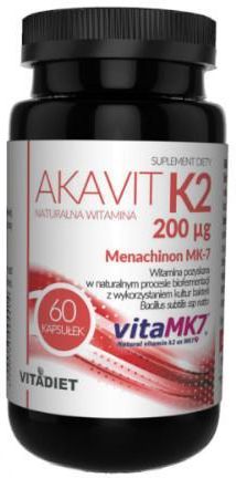 Akavit Witamina K2 200 mcg 60 kaps - Opinie i ceny na Ceneo.pl