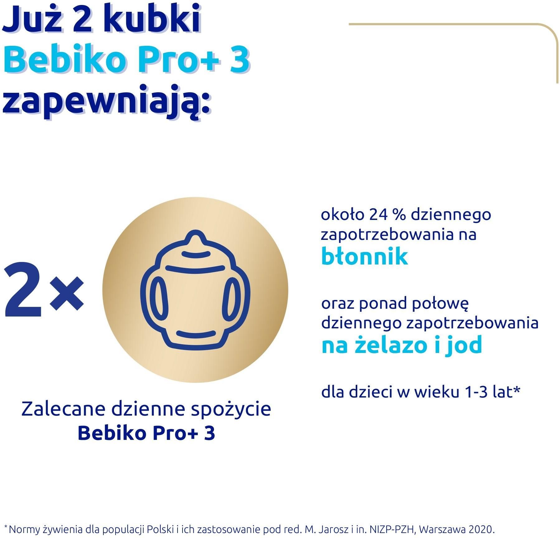Bebiko PRO+ 3 odżywcza formuła na bazie mleka dla dzieci powyżej 1 ...