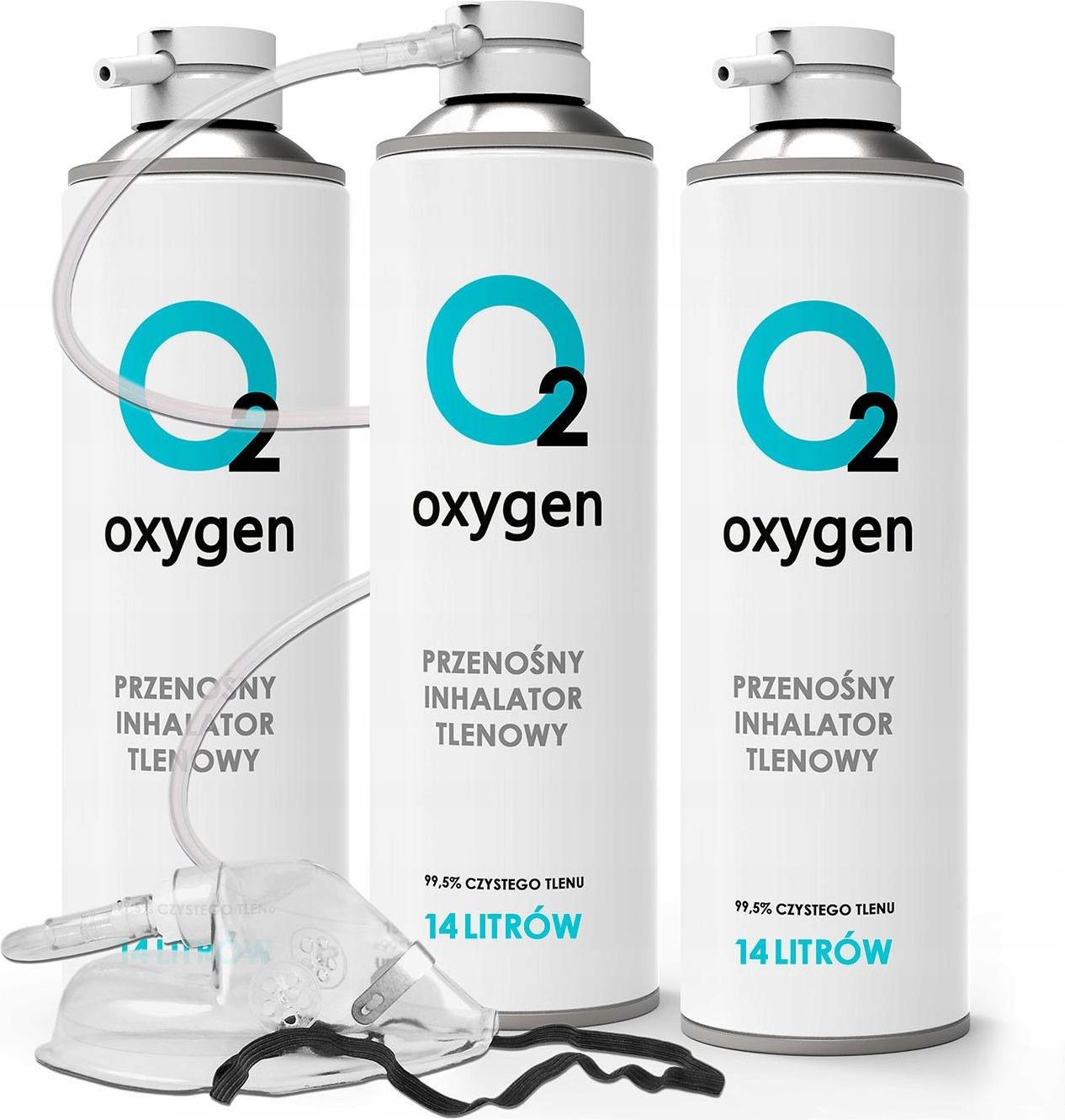 Oxygen O2 Polski Tlen Inhalacyjny W Puszce 99,5% 3X14L Maska - Ceny i ...