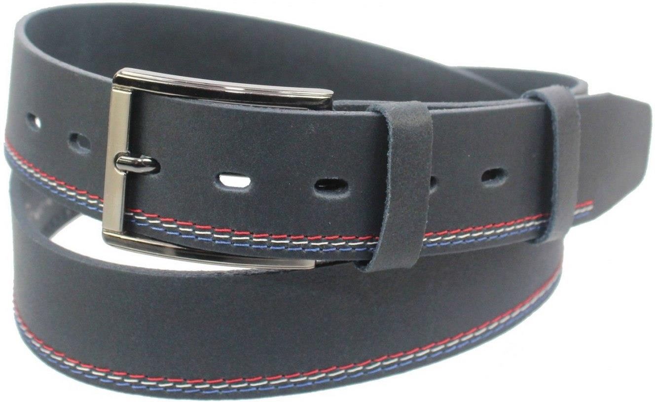 Pasek Granatowy Z Białą Czerwoną I Niebieską Nitką COMPLEX (PL) Skóra ...